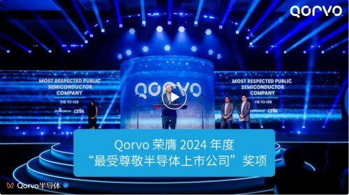 Qorvo® 荣膺 GSA 2024 年度“最受尊敬半导体上市公司”奖 - RF技术社区